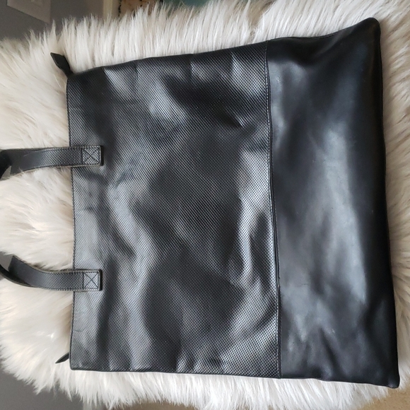 Kiko | Bags | Kiko Black Hildago Leather Tote | Poshmark
